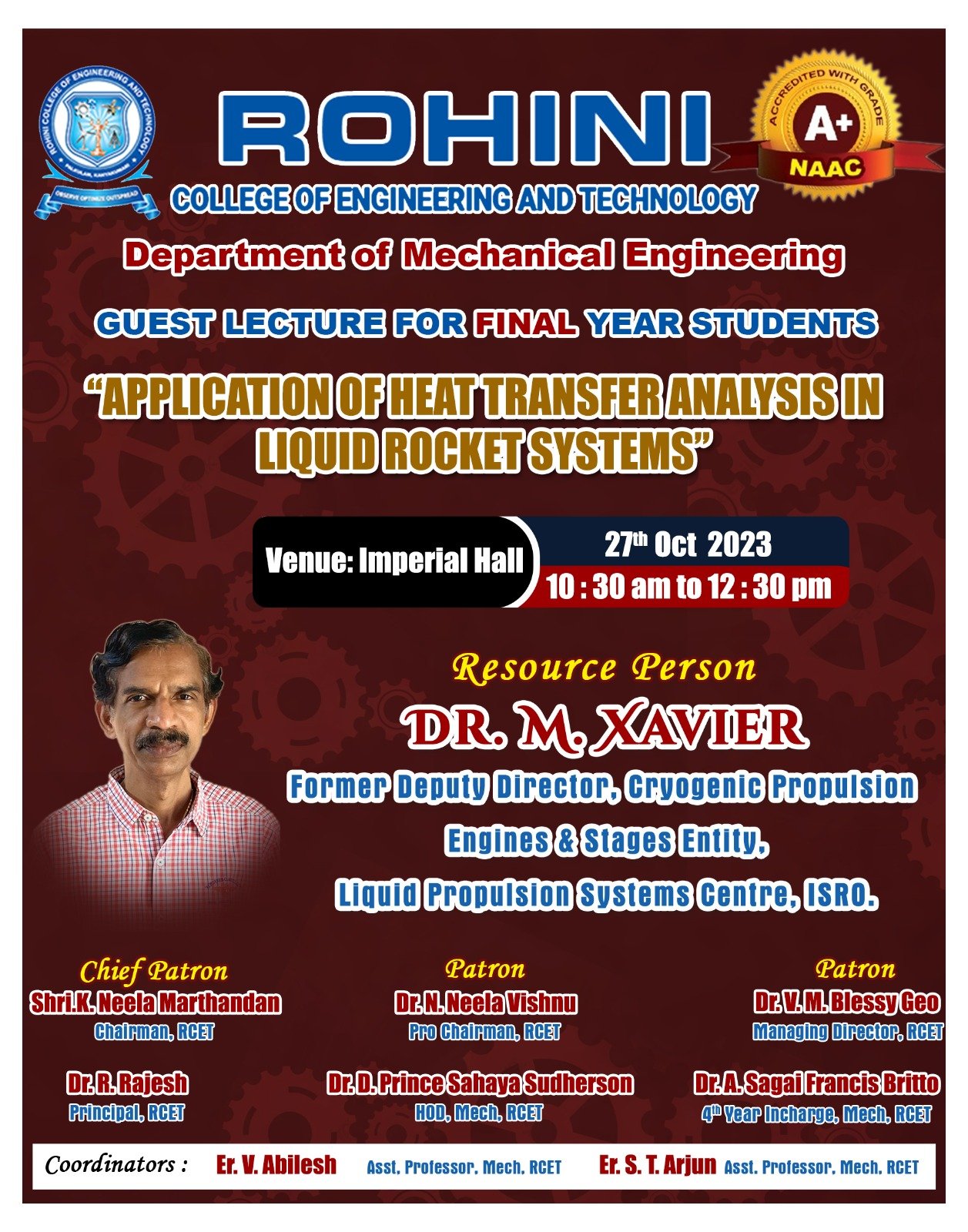 GUEST LECTURE FOR FINAL YEAR STUDENTS - Rohini College of Engineering ...